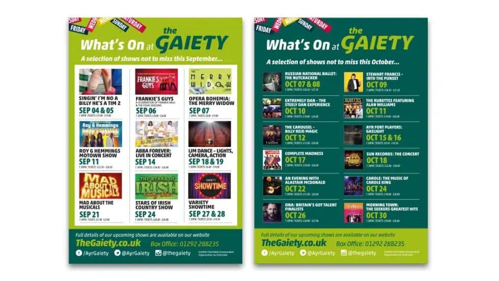 Gaiety Theatre | Clients | Adworks Creative Agency Scotland